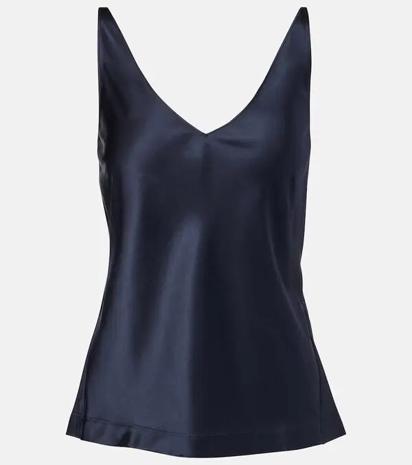 Dorothee Schumacher Silk-blend Satin Top - Blue