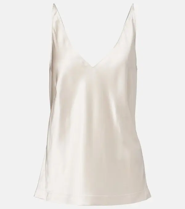 Dorothee Schumacher Silk-blend Satin Top - White