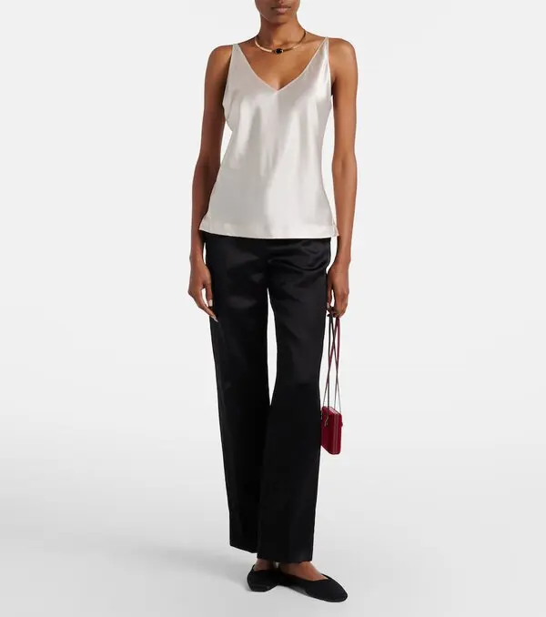Dorothee Schumacher Silk-blend Satin Top - White