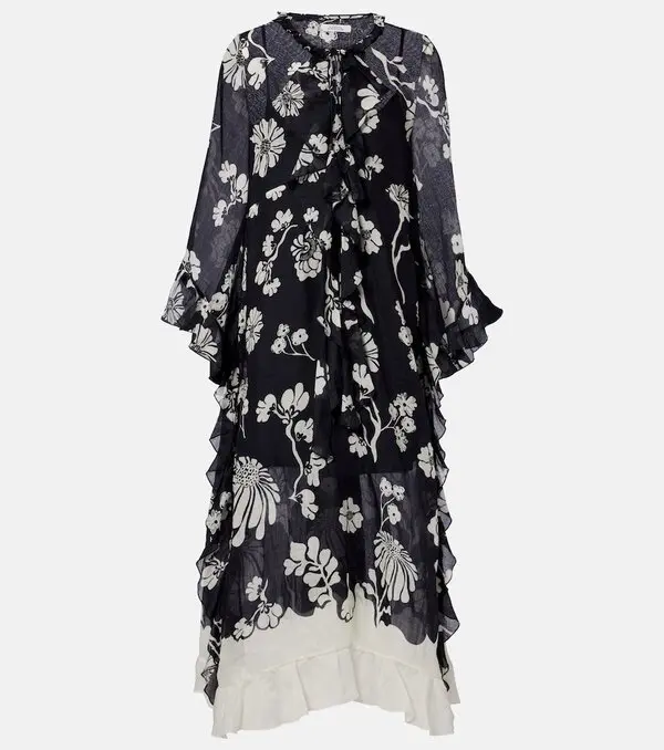 Dorothee Schumacher Floral Daydream Midi Dress - Blue