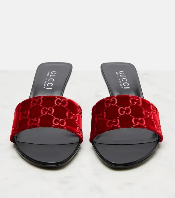 Gucci Gg Velvet Mules