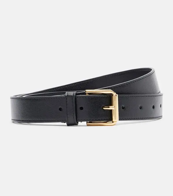 Givenchy Voyou Leather Belt - Black