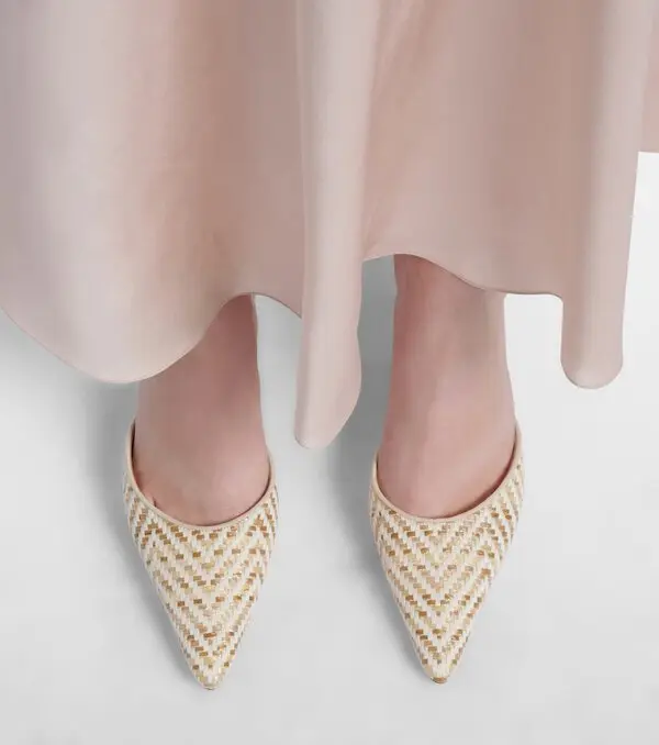 Manolo Blahnik Carolyne Woven Mules