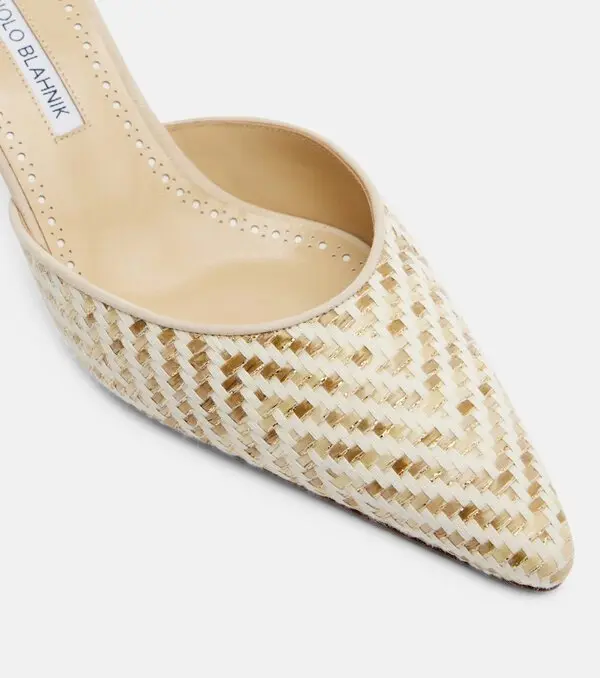 Manolo Blahnik Carolyne Woven Mules