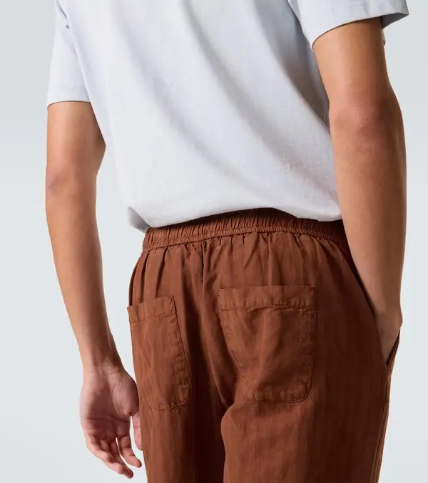 Frescobol Carioca Mendes Herringbone Straight Pants - Brown