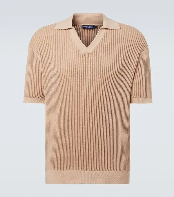 Frescobol Carioca Rino Cotton And Cashmere Polo Shirt - Beige