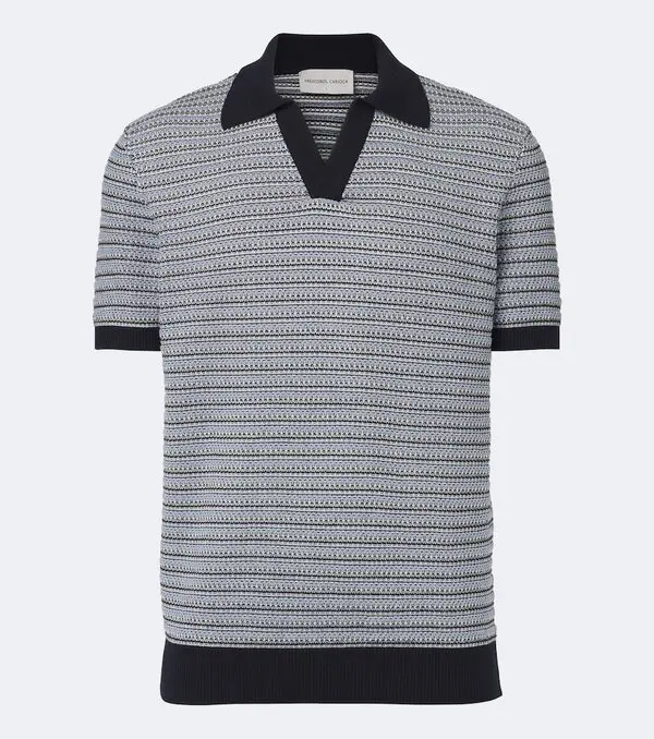 Frescobol Carioca Rino Cotton And Cashmere Polo Shirt - Blue
