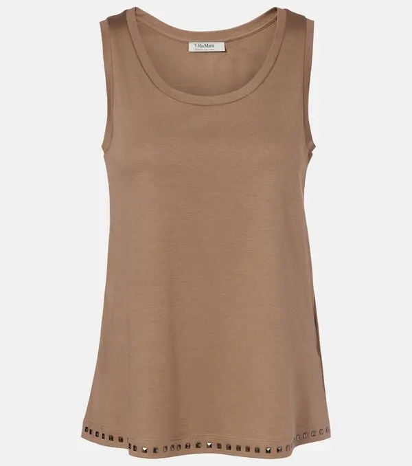 Max Mara Furetto Embellished Tank Top - Brown