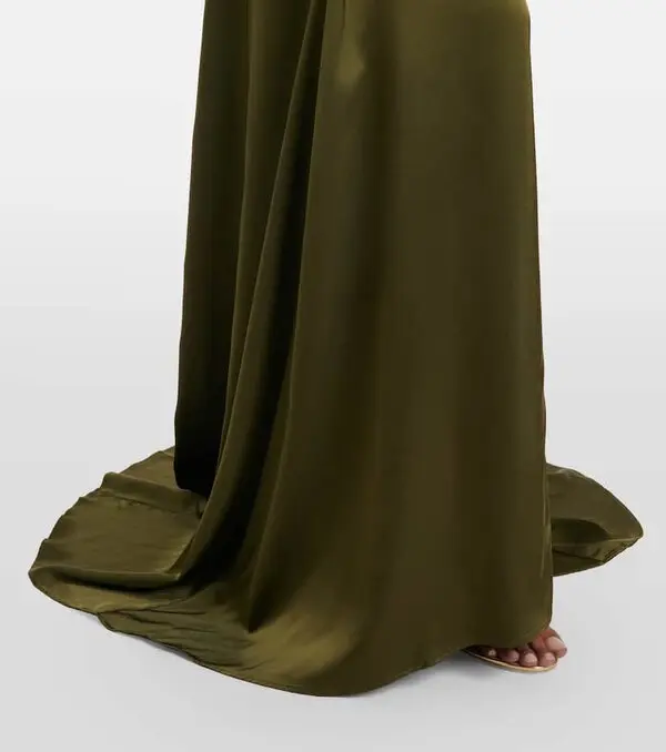 Blumarine Appliqué Satin Gown