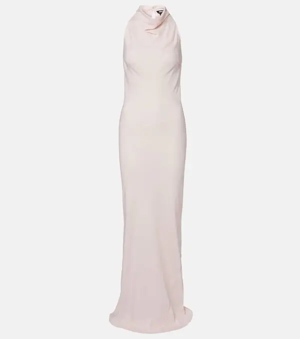 ROTATE BY BIRGER CHRISTENSEN Halterneck Satin Gown - Pink