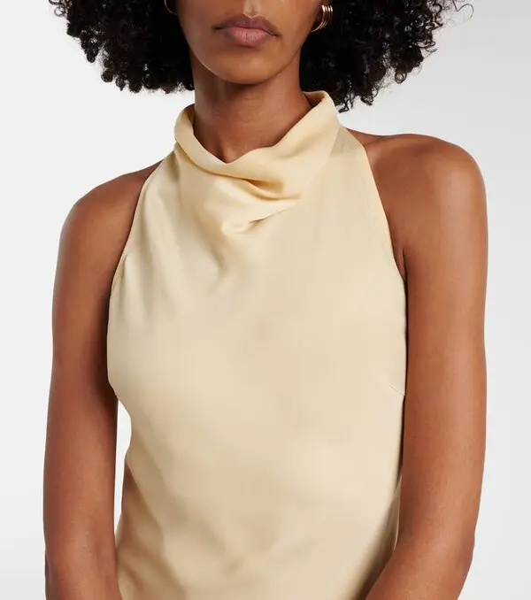 ROTATE BY BIRGER CHRISTENSEN Halterneck Satin Gown - Yellow