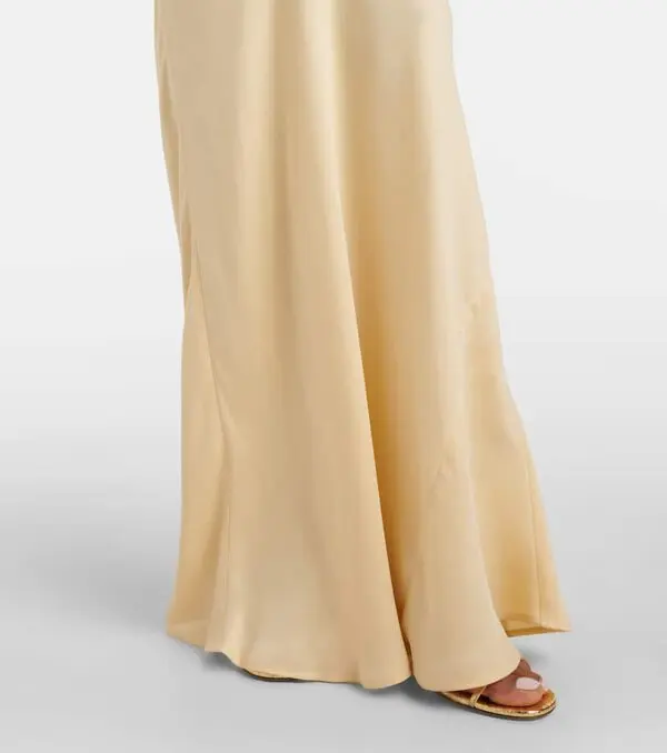 ROTATE BY BIRGER CHRISTENSEN Halterneck Satin Gown - Yellow