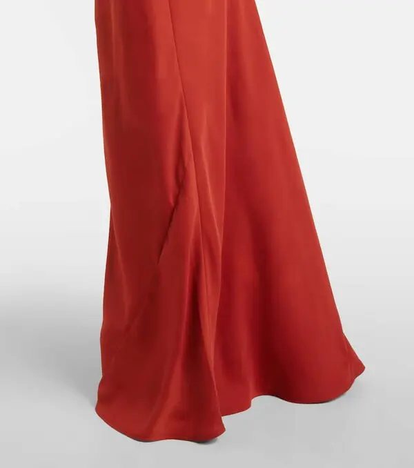 ROTATE BY BIRGER CHRISTENSEN Halterneck Satin Gown - Orange