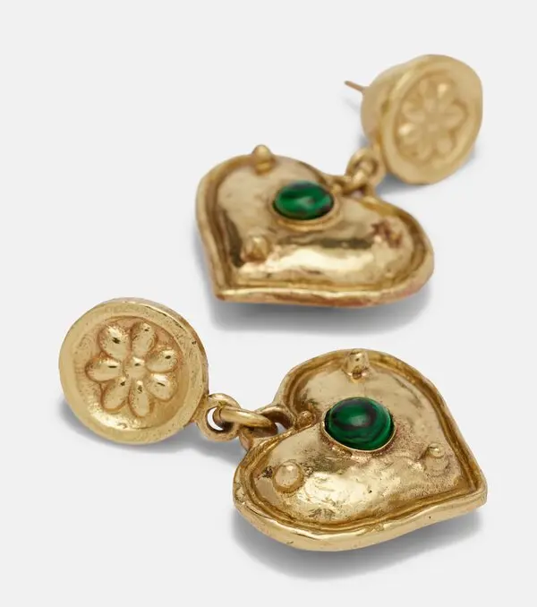 ALEMAIS Alémais Jem Heart Drop Earrings
