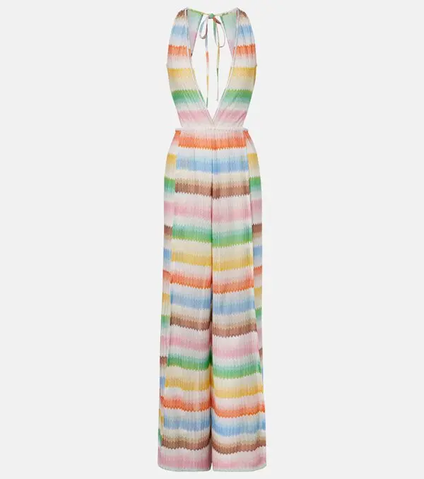 Missoni Zigzag Open-back Lamé Jumpsuit - Multicoloured