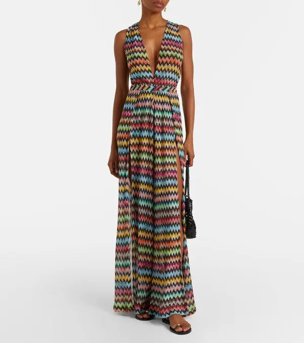 Missoni Zigzag Open-back Lamé Jumpsuit - Multicoloured