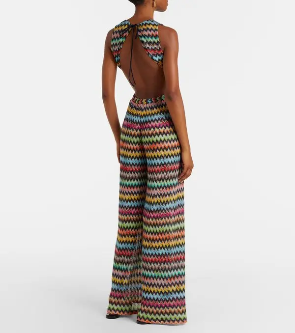 Missoni Zigzag Open-back Lamé Jumpsuit - Multicoloured