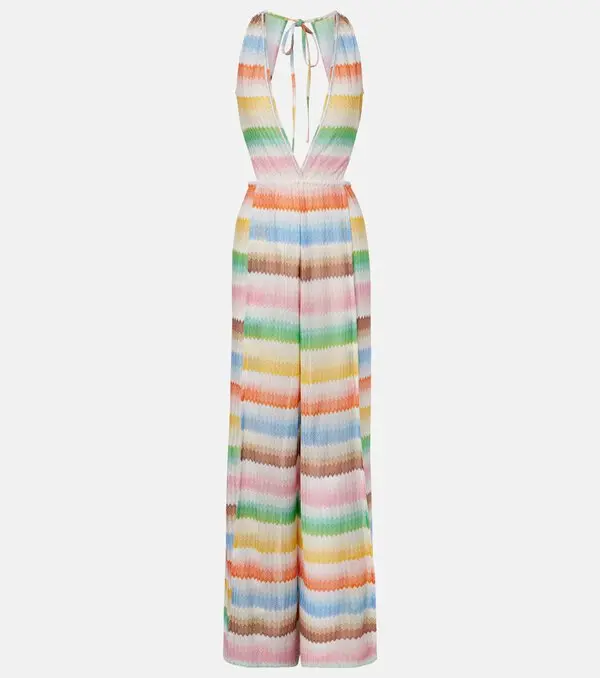 Missoni Zigzag Open-back Lamé Jumpsuit - Multicoloured
