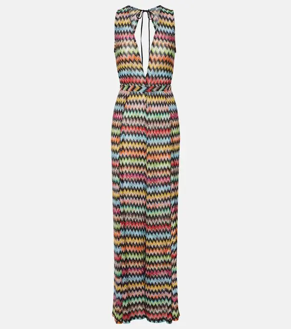 Missoni Zigzag Open-back Lamé Jumpsuit - Multicoloured