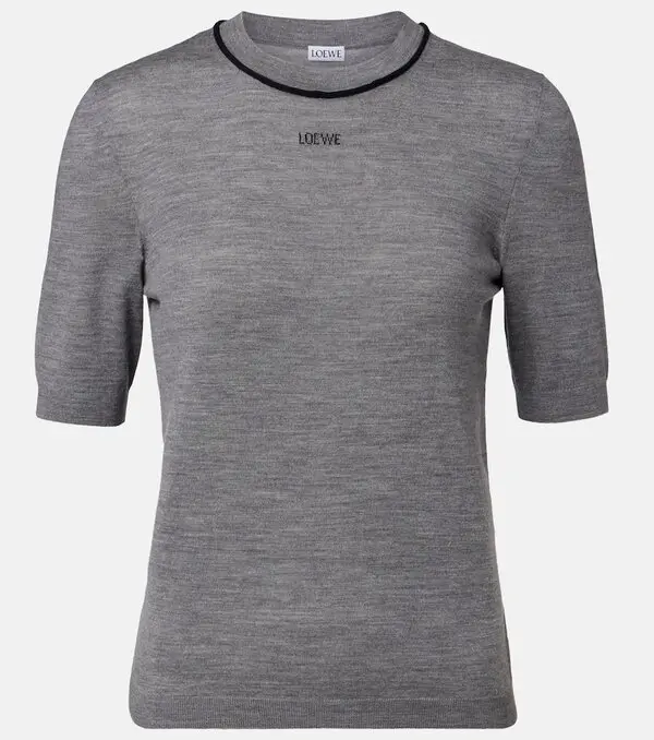 Loewe Logo Wool Sweater - Grey