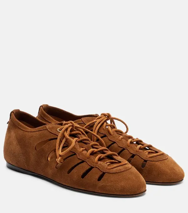 Isabel Marant Étoile Leyza Perforated Suede Sneakers - Brown