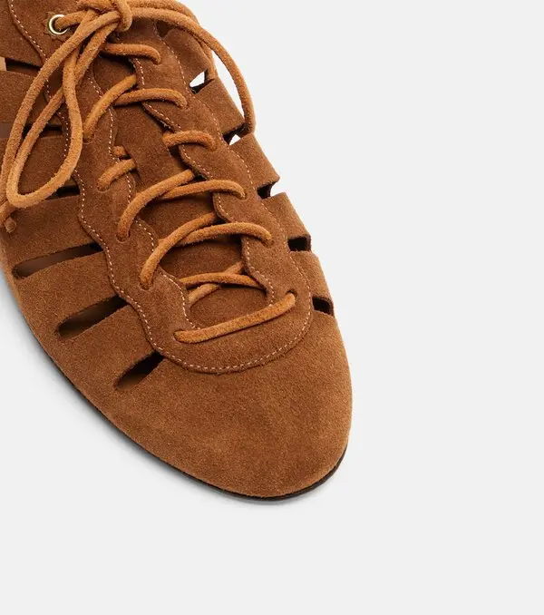Isabel Marant Étoile Leyza Perforated Suede Sneakers - Brown