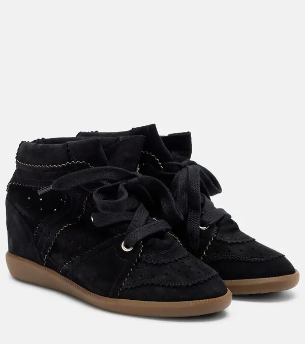 Isabel Marant Bobby Suede Wedge Sneakers