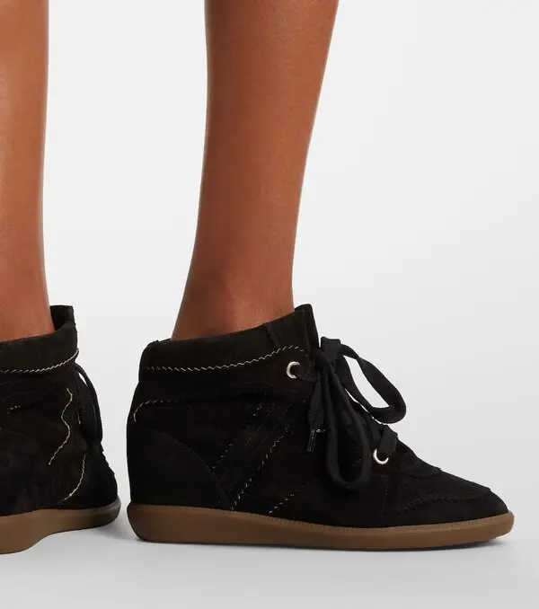 Isabel Marant Bobby Suede Wedge Sneakers