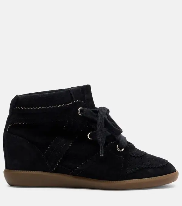 Isabel Marant Bobby Suede Wedge Sneakers