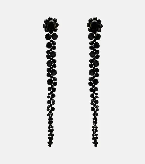 Simone Rocha Drip Embellished Drop Earrings - Black