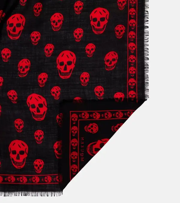 Alexander McQueen Skull Wool Scarf