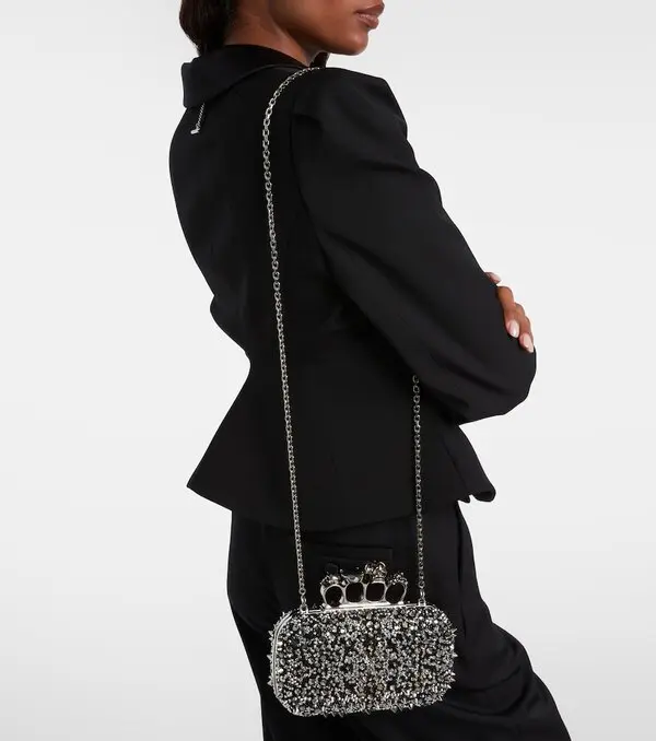 Alexander McQueen Embellished Knuckle Clutches