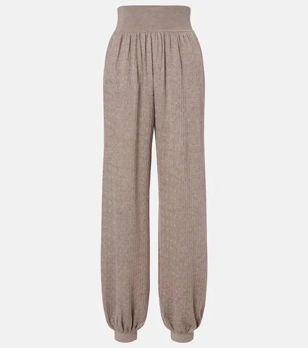 Loro Piana Cashmere And Silk Tapered Pants - Beige
