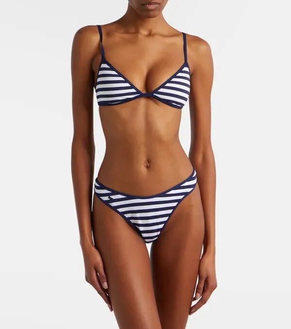 Polo Ralph Lauren Striped Bikini Top - Blue
