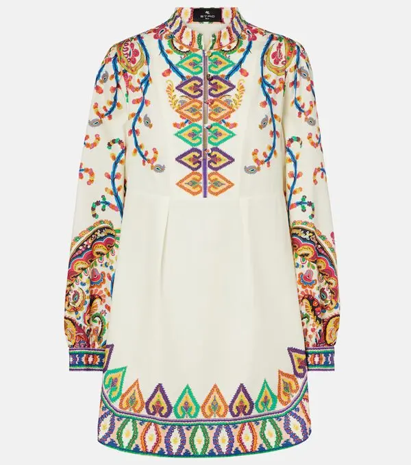 Etro Printed Cotton Minidress - Multicoloured
