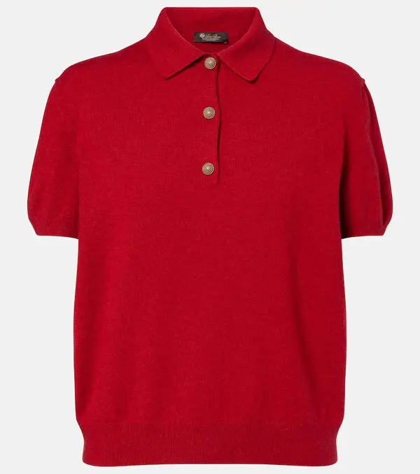 Loro Piana Classic Cashmere Polo Shirt - Red