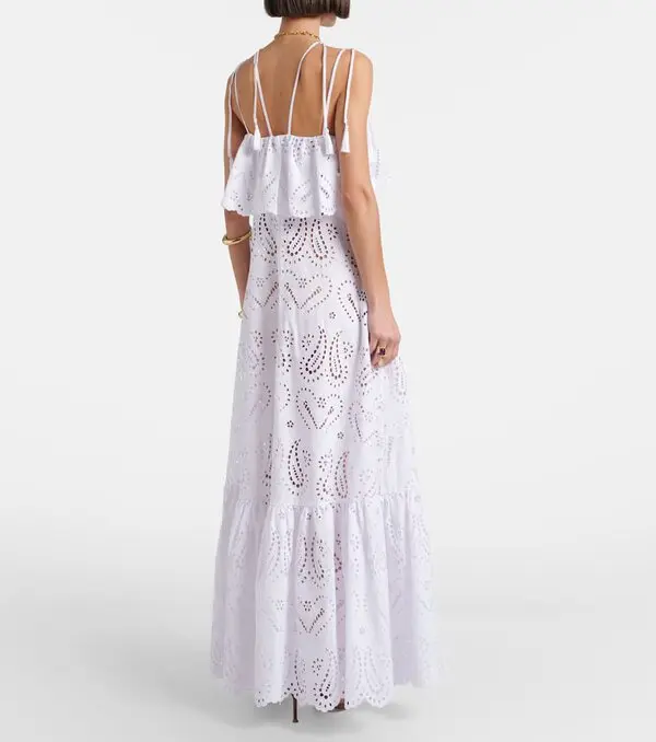 Etro Broderie Anglaise Cotton-blend Maxi Dress