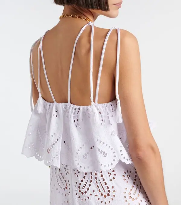 Etro Broderie Anglaise Cotton-blend Maxi Dress