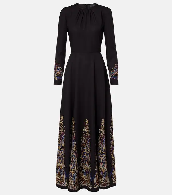 Etro Paisley Maxi Dress - Black