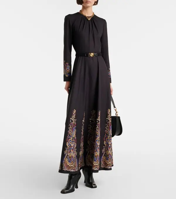 Etro Paisley Maxi Dress - Black