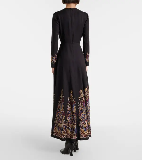 Etro Paisley Maxi Dress - Black