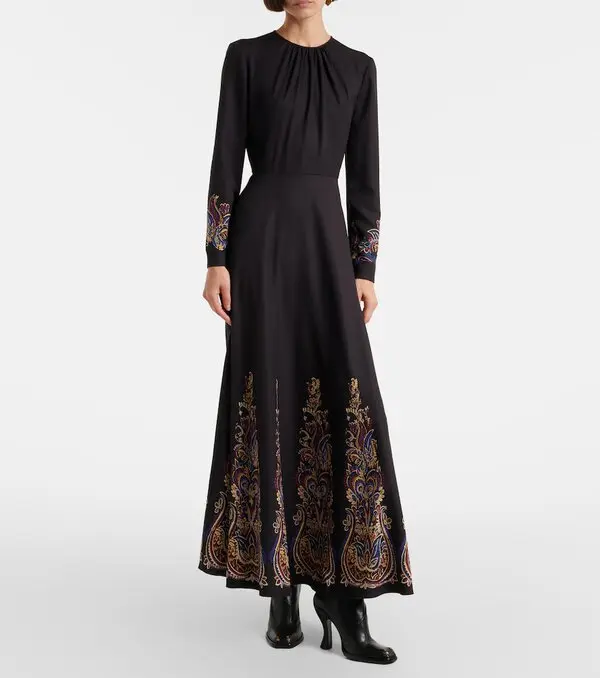 Etro Paisley Maxi Dress - Black
