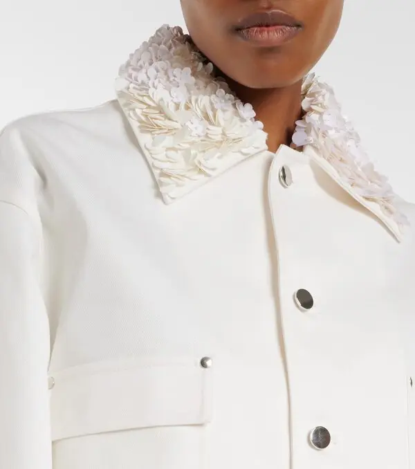 Plan C Sequined Cotton Drill Jacket