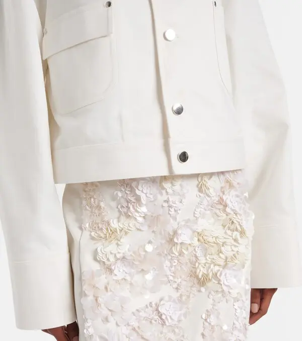 Plan C Sequined Cotton Drill Jacket
