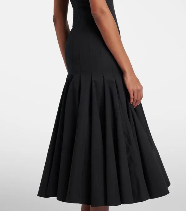 Jacquemus Agave Cotton Poplin Midi Dress - Black