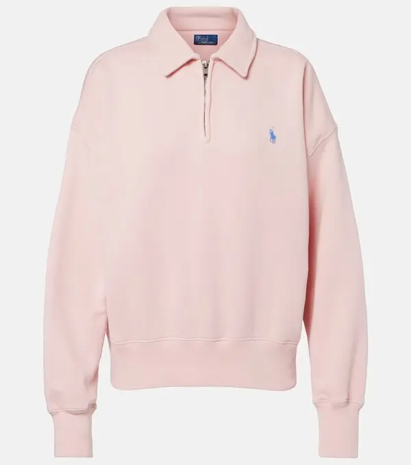 Polo Ralph Lauren Cotton-blend Fleece Half-zip Sweatshirt - Pink