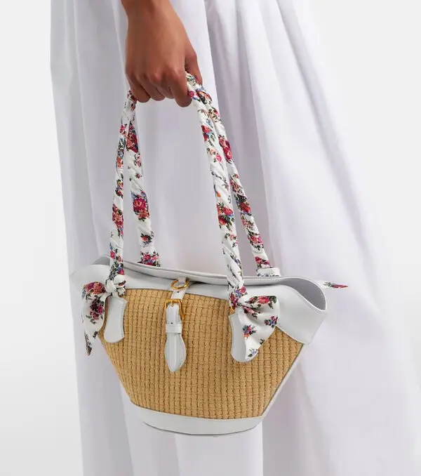Dolce & Gabbana Capri Medium Raffia Tote Bag - Beige