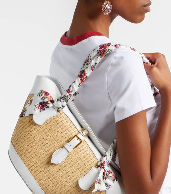 Dolce & Gabbana Capri Medium Raffia Tote Bag - Beige
