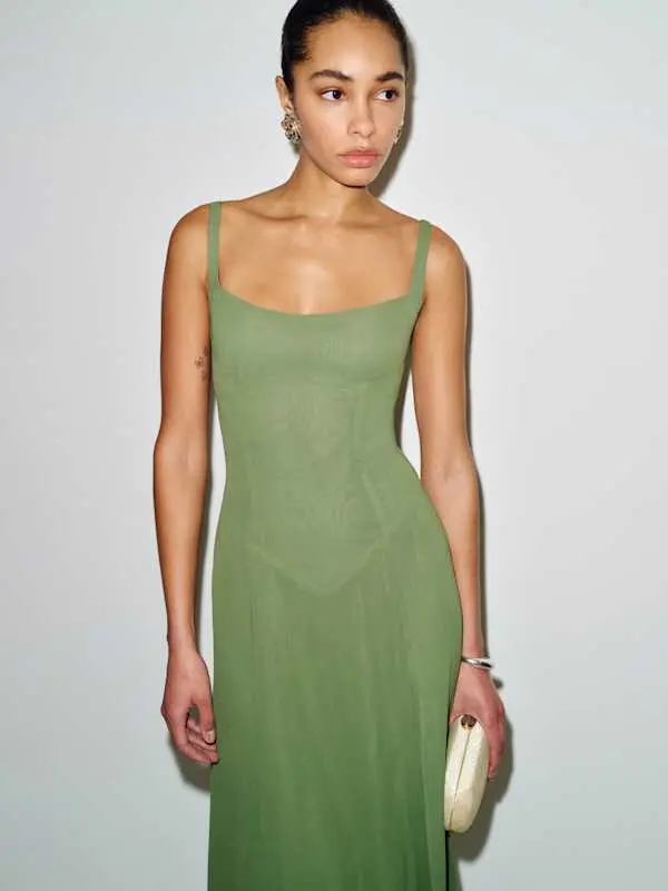 REFORMATION Ailany Midi Dress - Green