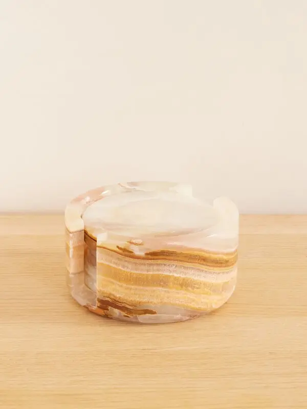 JIA JIA HOME Set Of Three Onyx Coasters